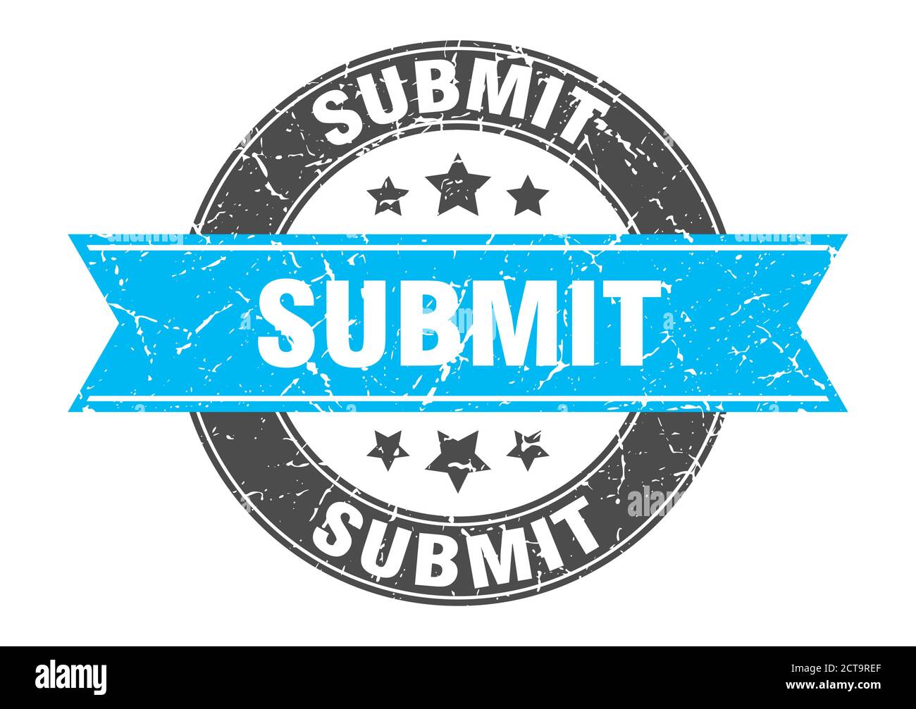 submit round stamp with ribbon. sign. label Stock Vector Image & Art ...