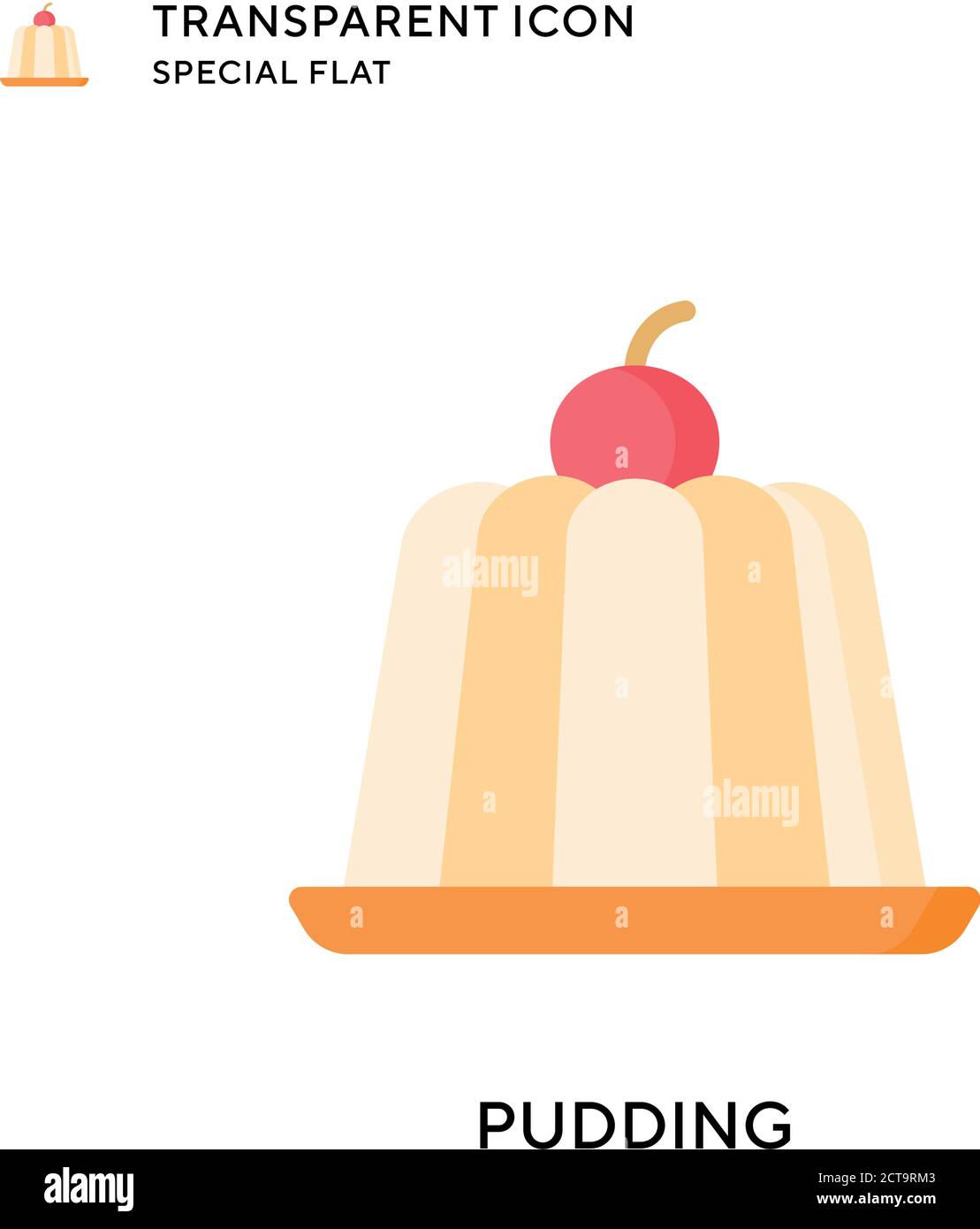 Pudding vector icon. Flat style illustration. EPS 10 vector Stock ...