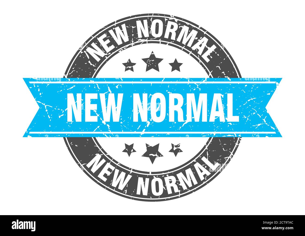 new normal round stamp with ribbon. sign. label Stock Vector Image ...