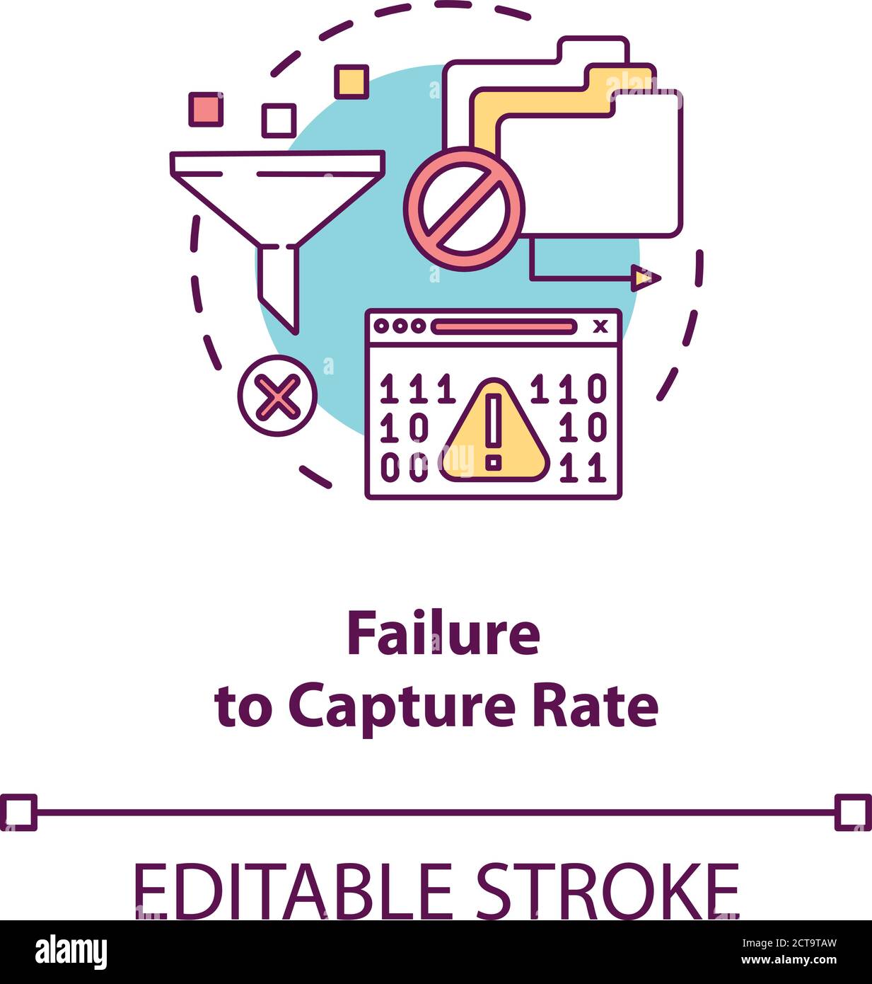 Failure to capture rate concept icon Stock Vector Image & Art - Alamy