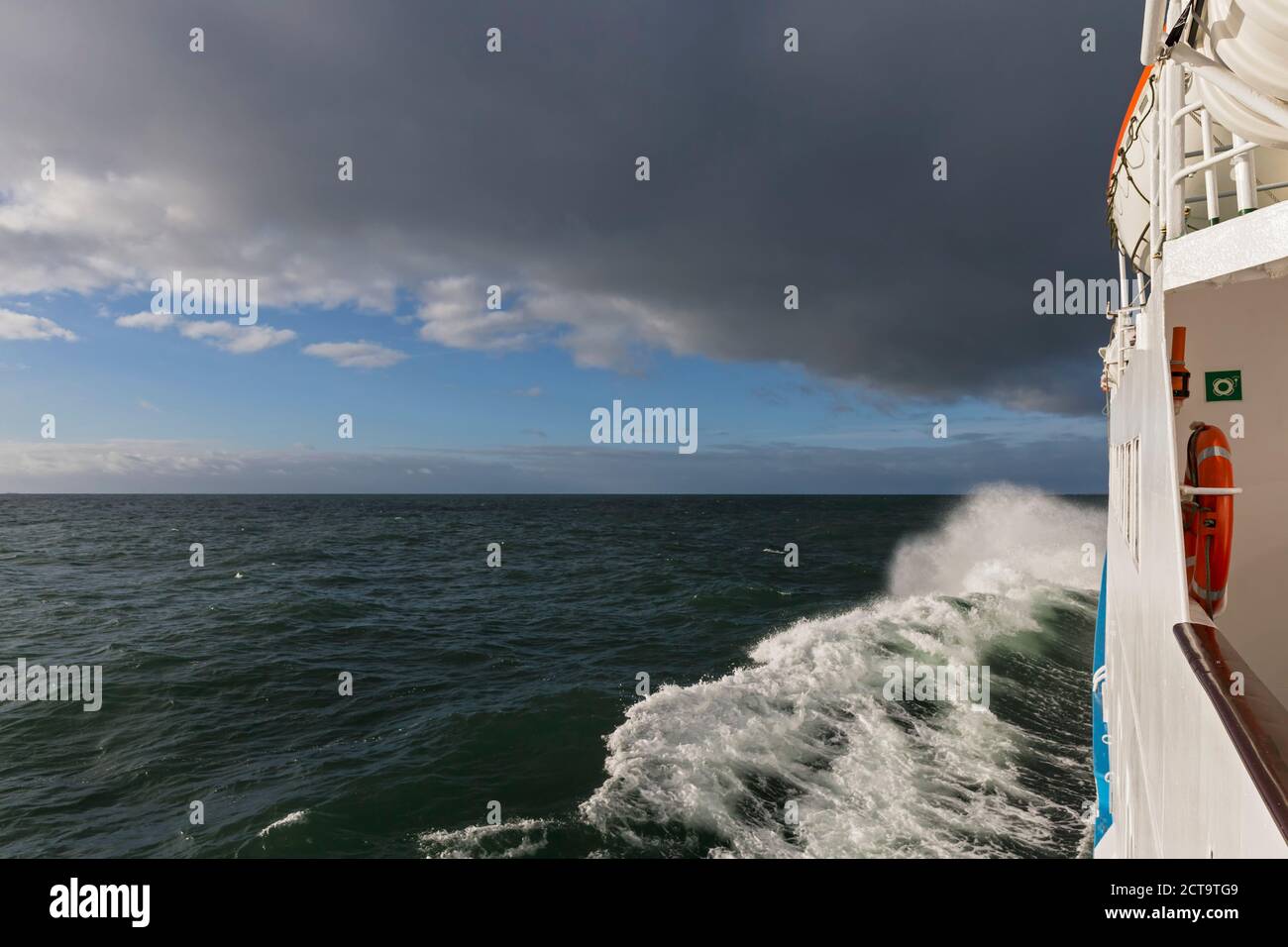 Germany, Ship on North Sea Stock Photo - Alamy