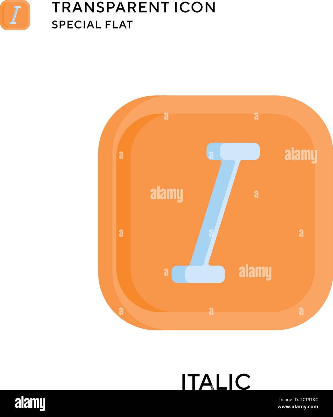 Italic vector icon. Flat style illustration. EPS 10 vector Stock Vector ...