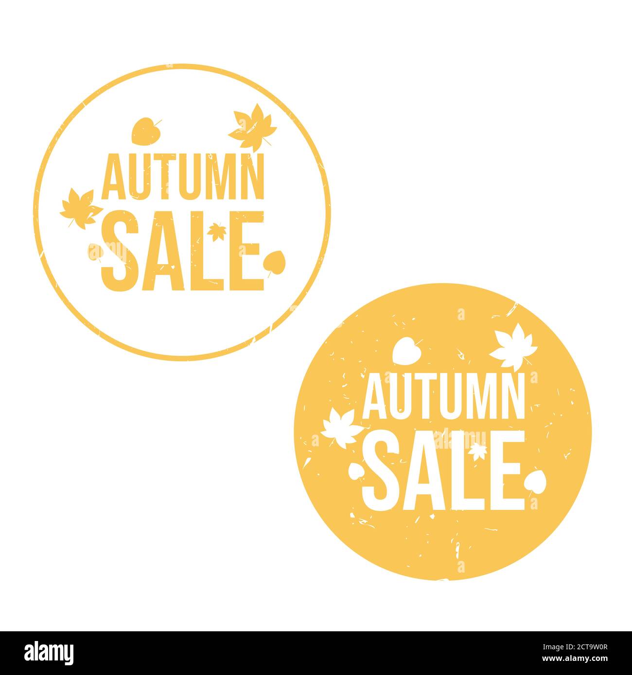 Sale seasonal autumn rubber stamp sketch. Vector seal promo autumn sale ...