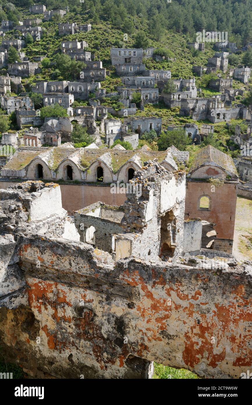 Turkey, Mugla, Fethiye, Ghost town of Kayakoy Stock Photo - Alamy