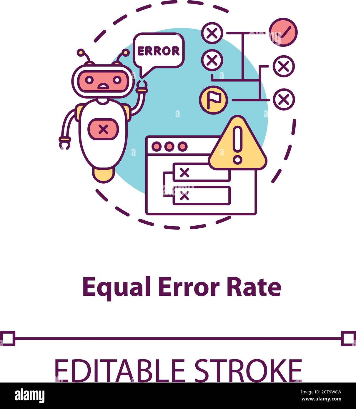 Equal error rate concept icon Stock Vector Image & Art - Alamy