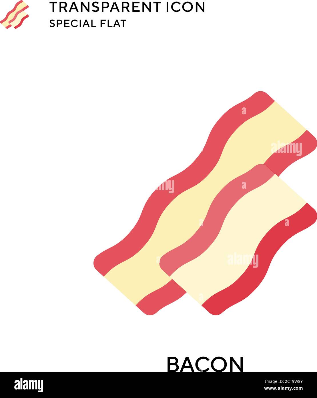 Streaky bacon cooked Stock Vector Images - Alamy