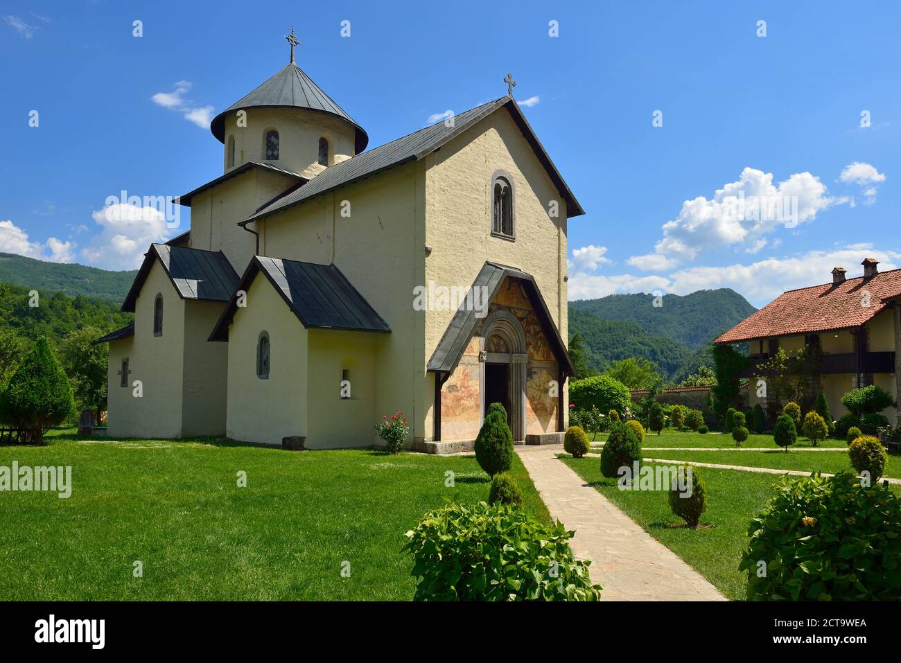 Montenegro, Crna Gora, orthodox Moraca Monastery Stock Photo - Alamy