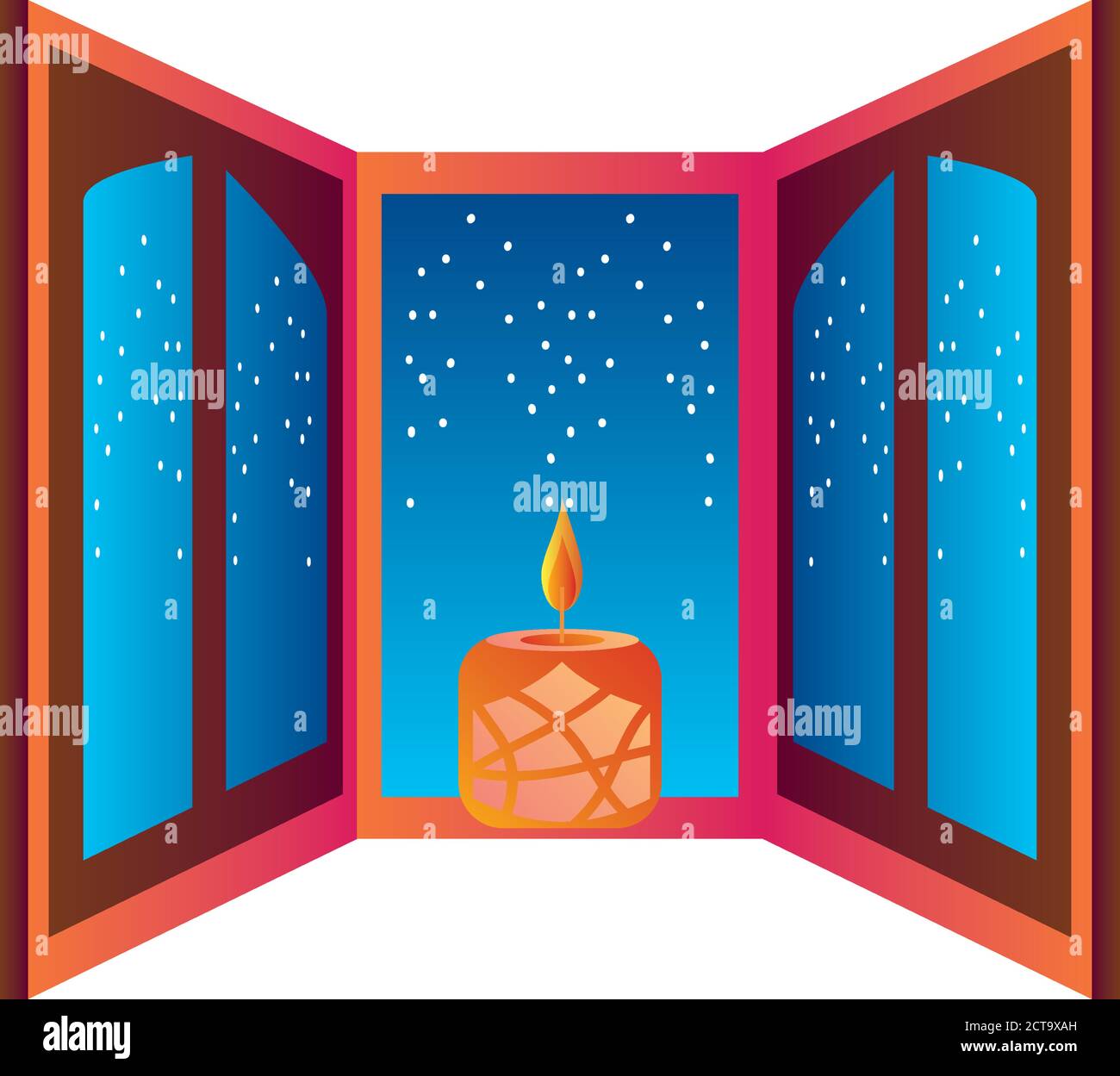 diwali candle at window detailed style icon design, india festival of ...