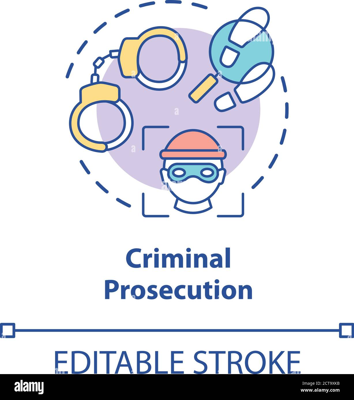 Criminal prosecution concept icon Stock Vector Image & Art - Alamy