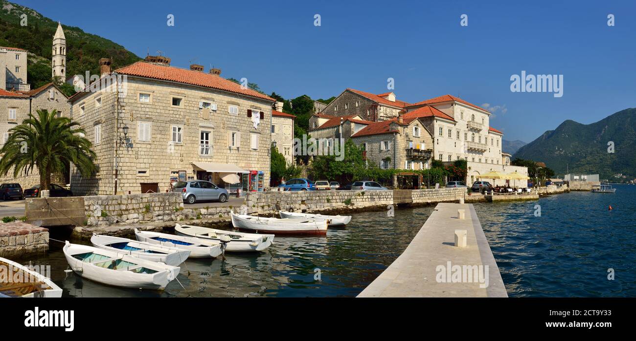 Montenegro,Bay of Kotor, Perast harbour Stock Photo - Alamy