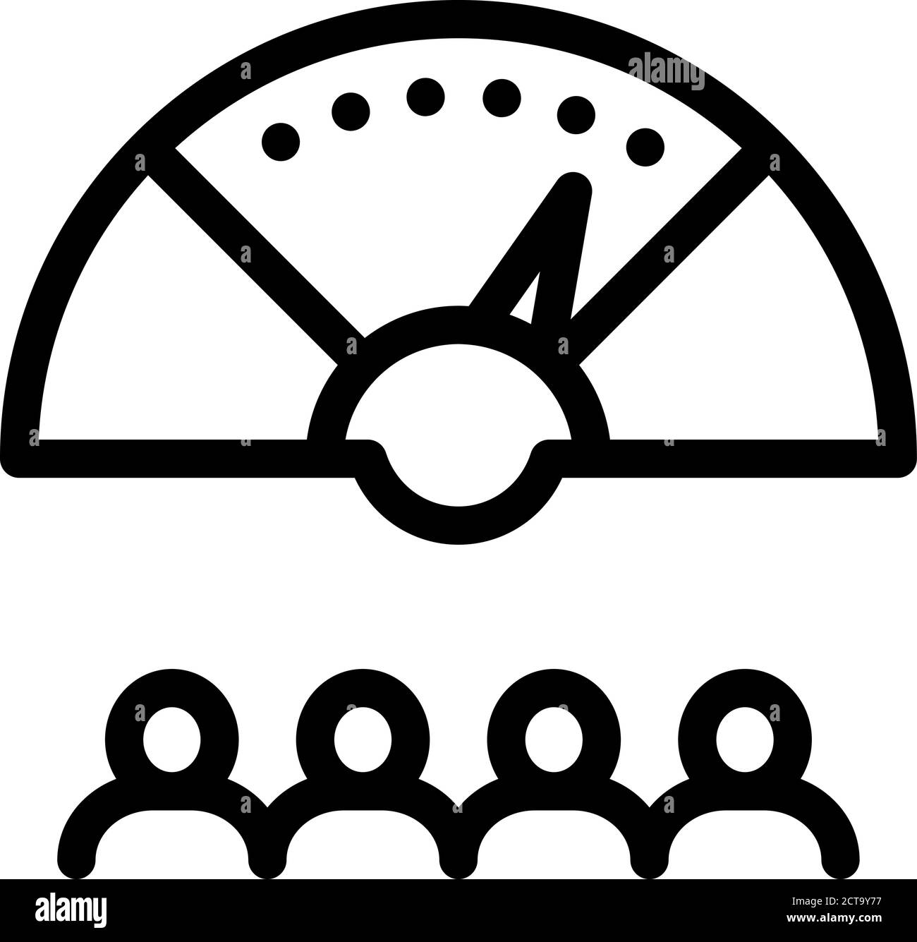 team work speed icon vector outline illustration Stock Vector Image ...