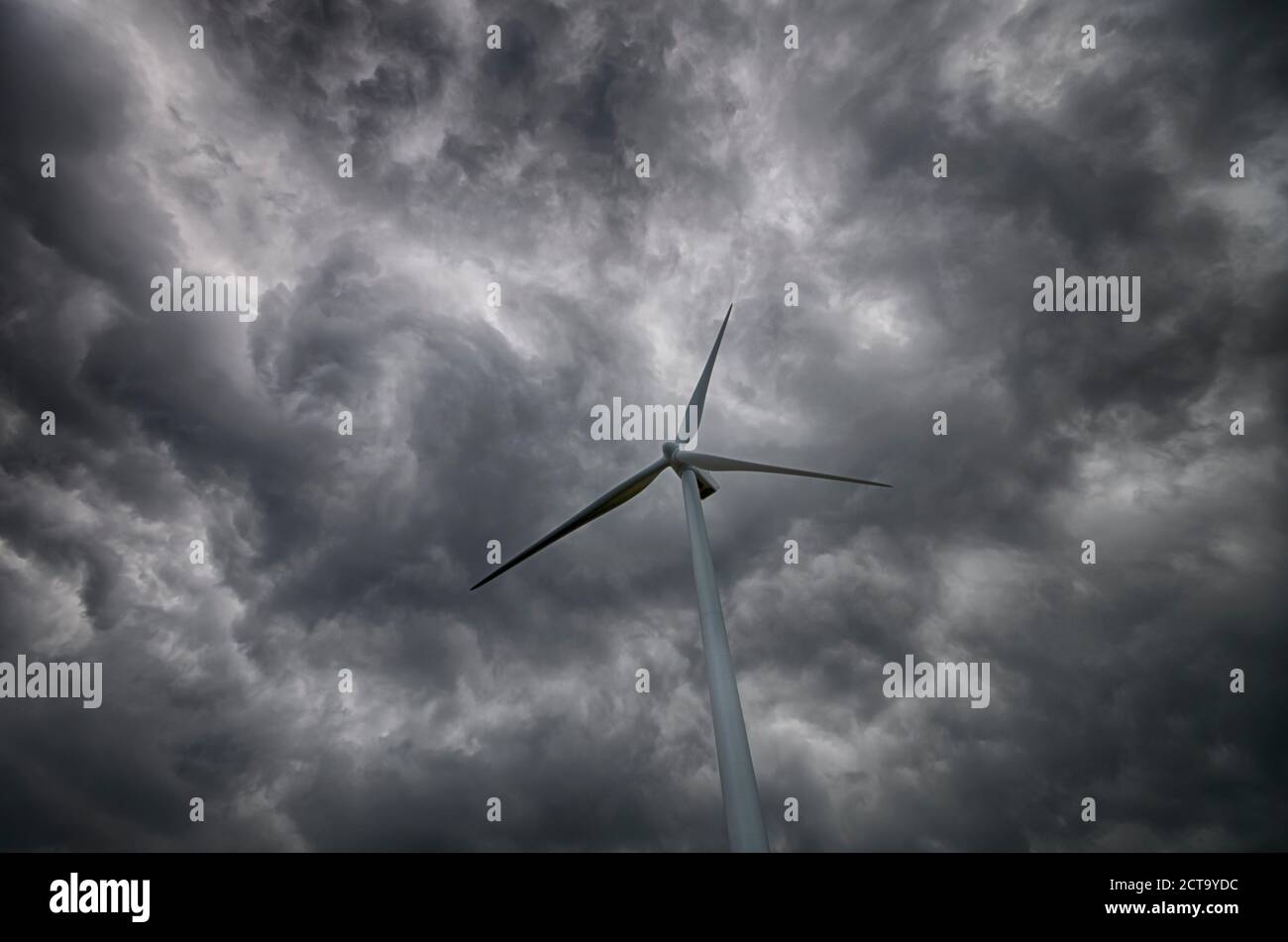 United Kingdom, Scotland, View of wind turbine at Dunbar Stock Photo ...