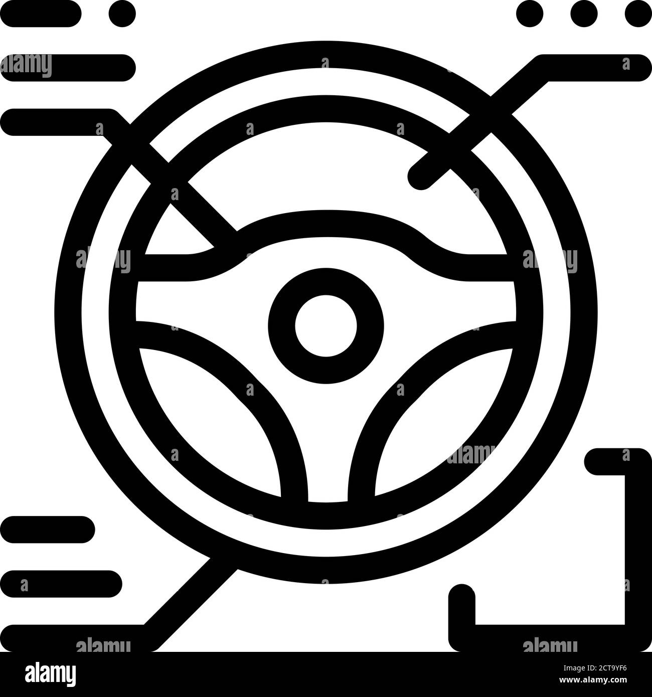 drive wheel characteristics icon vector outline illustration Stock ...