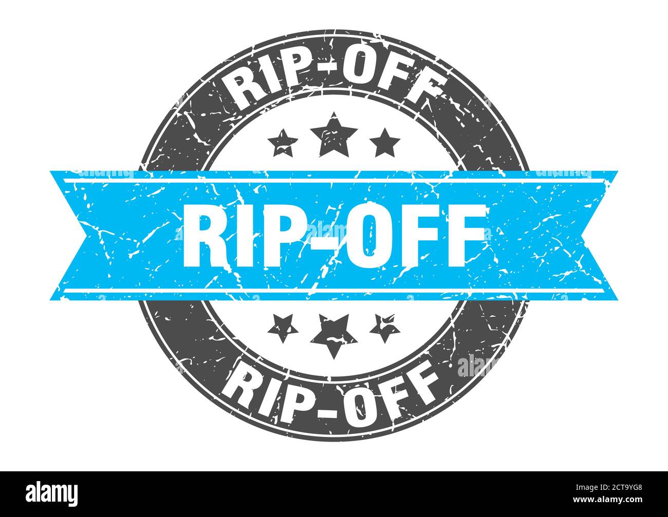 rip-off round stamp with ribbon. sign. label Stock Vector Image & Art ...