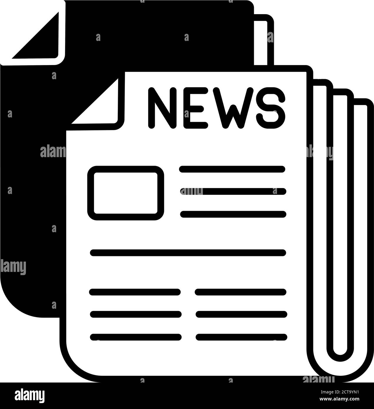 Newspaper black linear icon Stock Vector Image & Art - Alamy