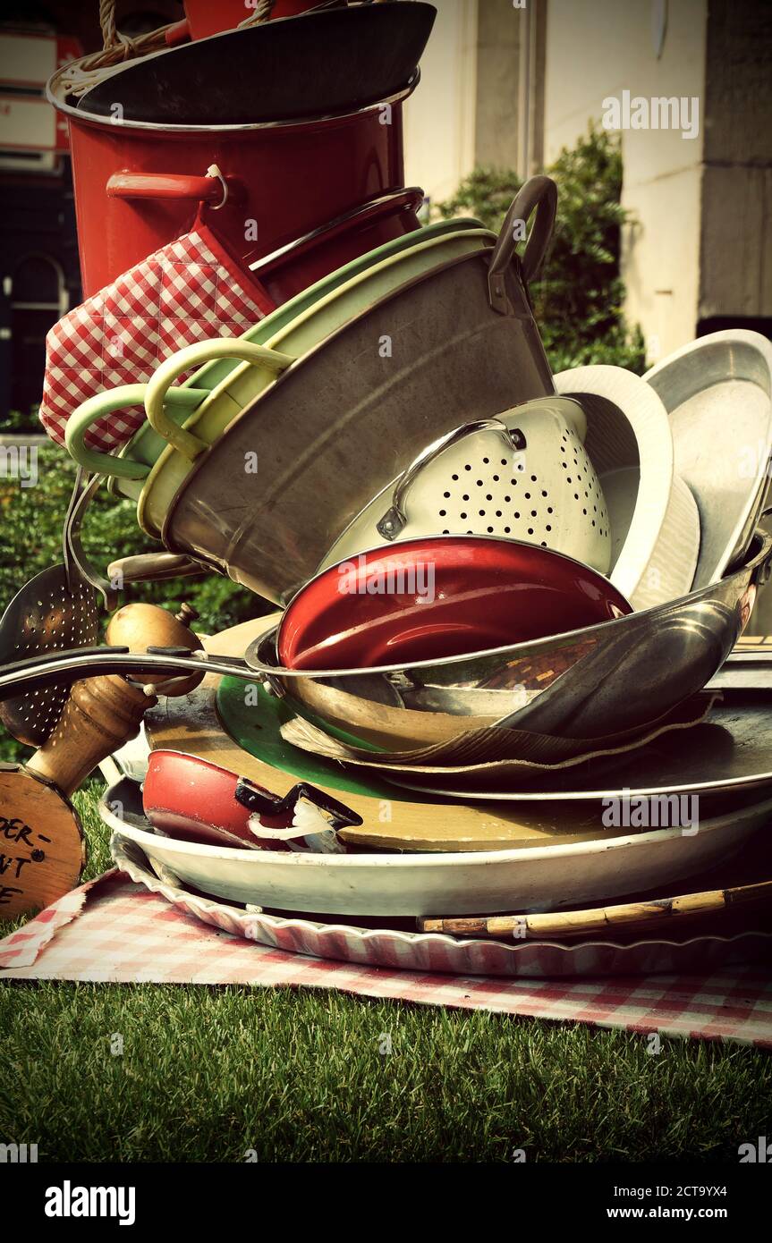 Used cooking utensils hi-res stock photography and images - Alamy