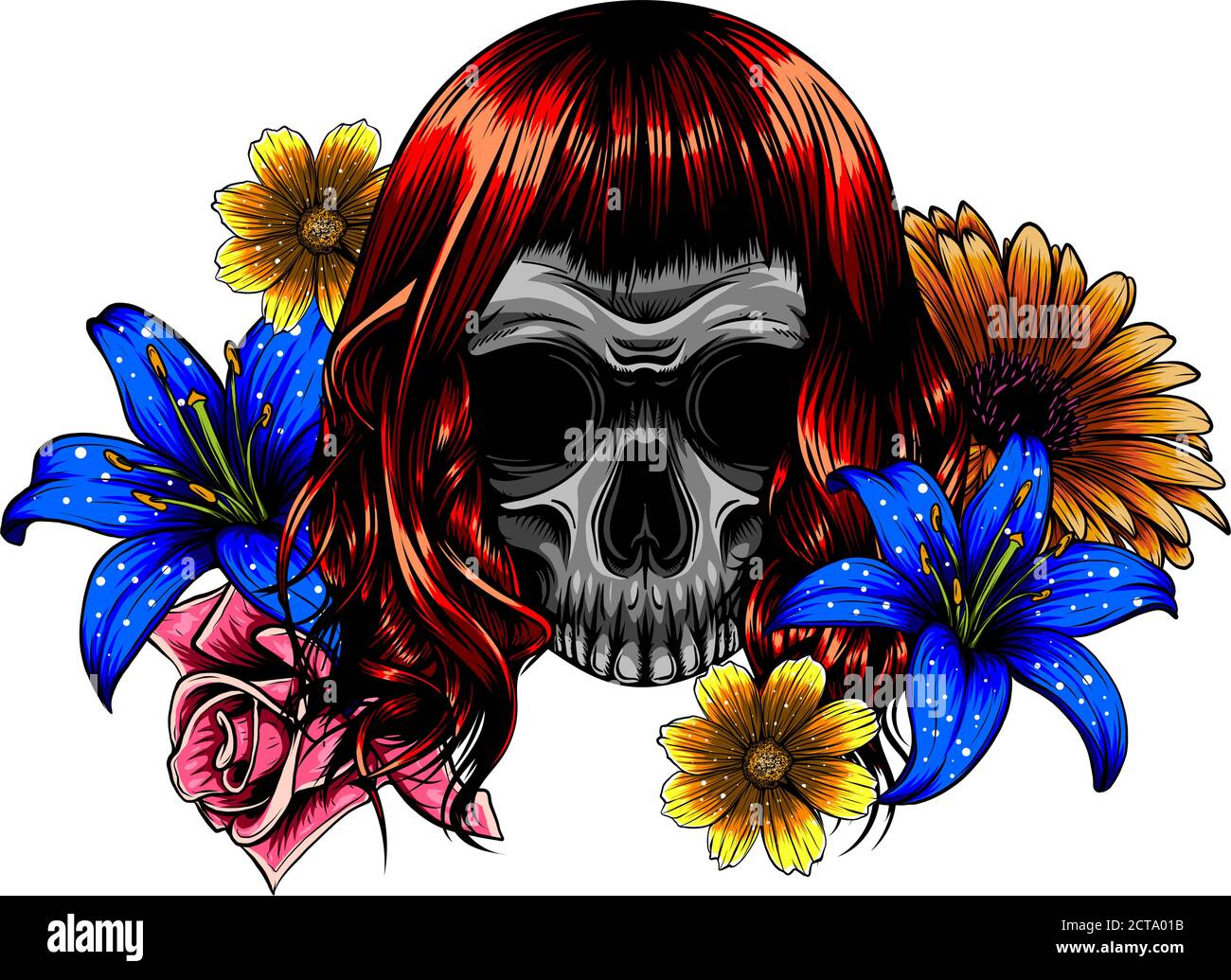 Female skeleton makeup halloween Stock Vector Images - Alamy