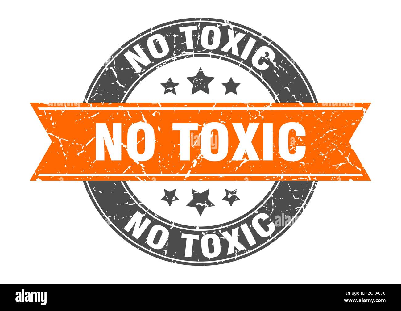 no toxic round stamp with ribbon. sign. label Stock Vector Image & Art ...