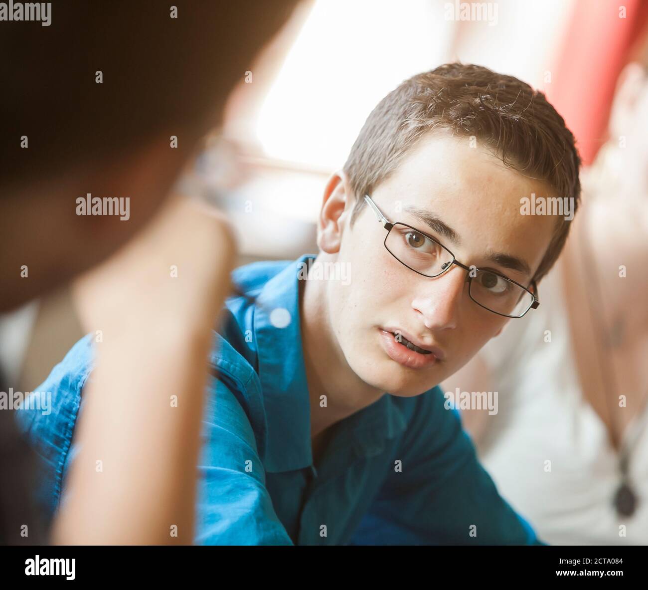 Class students discussion hi-res stock photography and images - Alamy