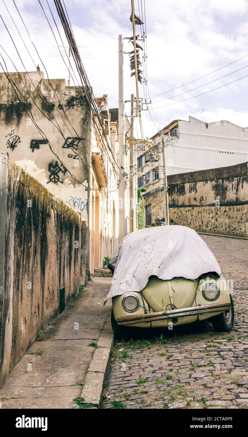 Brazil, Rio de Janeiro, Car on the street covered Stock Photo - Alamy