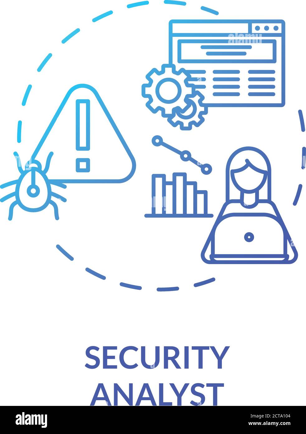 Security analyst concept icon Stock Vector Image & Art - Alamy