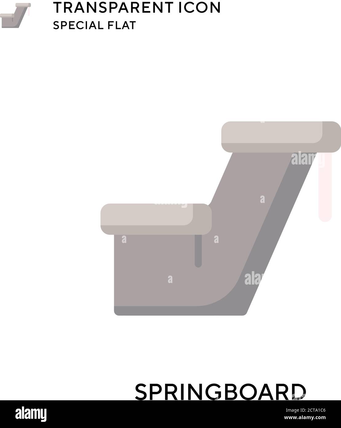 Springboard vector icon. Flat style illustration. EPS 10 vector Stock ...