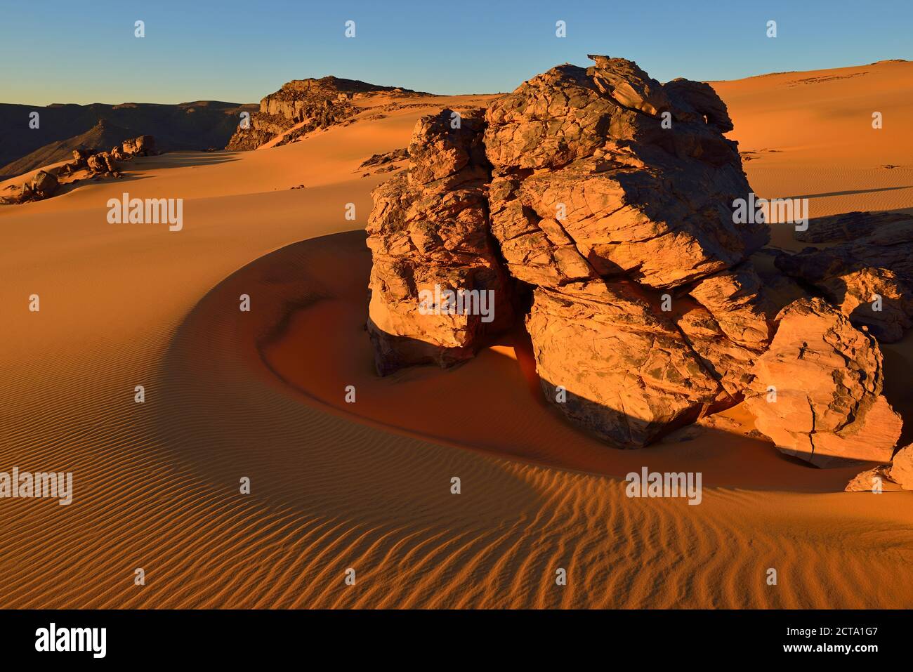 Algeria, Sahara, Tassili n'Ajjer National Park, Tadrart plateau ...