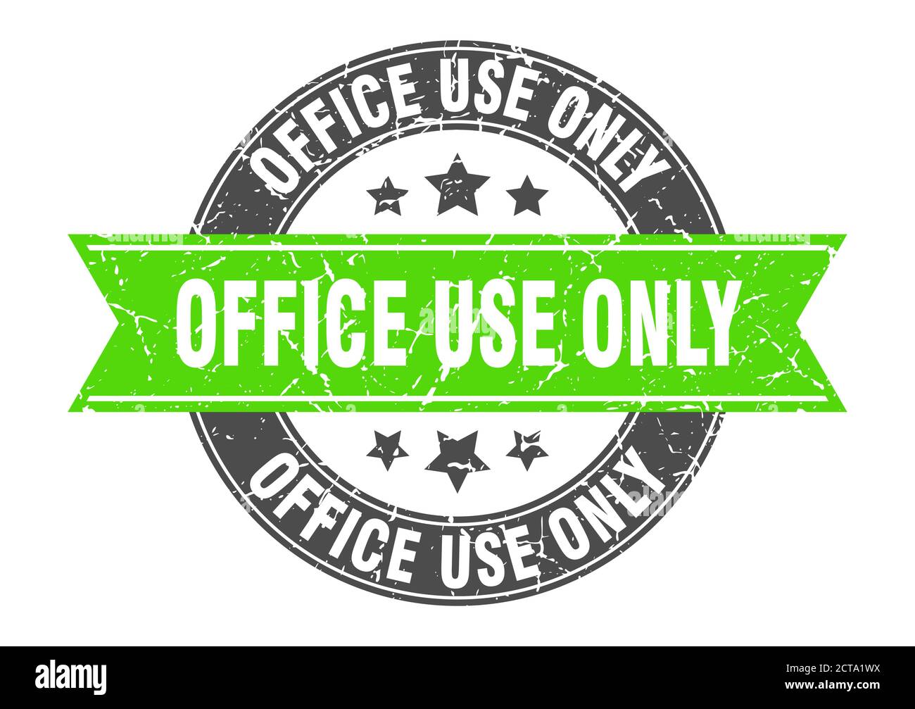 office use only round stamp with ribbon. sign. label Stock Vector Image ...