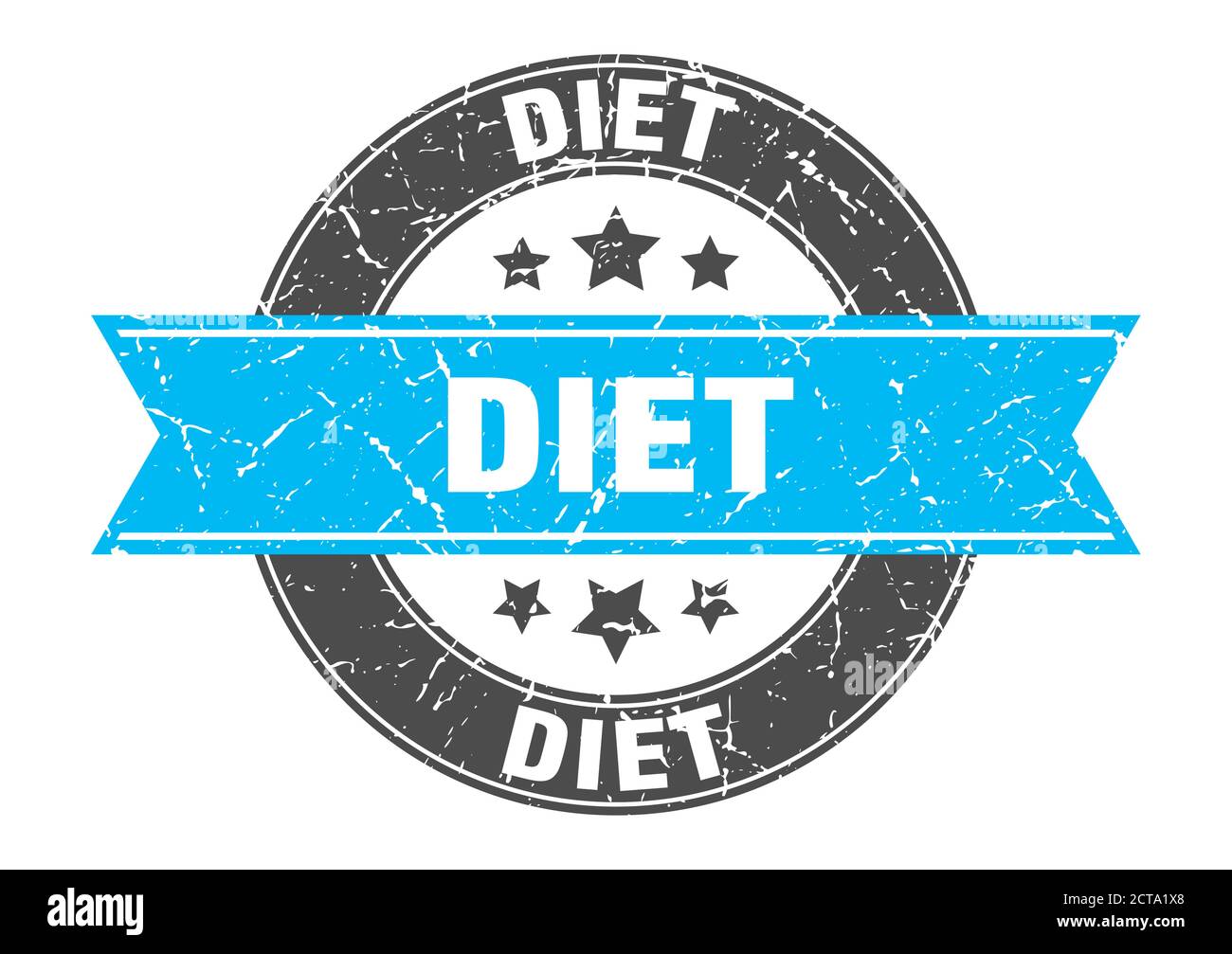 diet round stamp with ribbon. sign. label Stock Vector Image & Art - Alamy