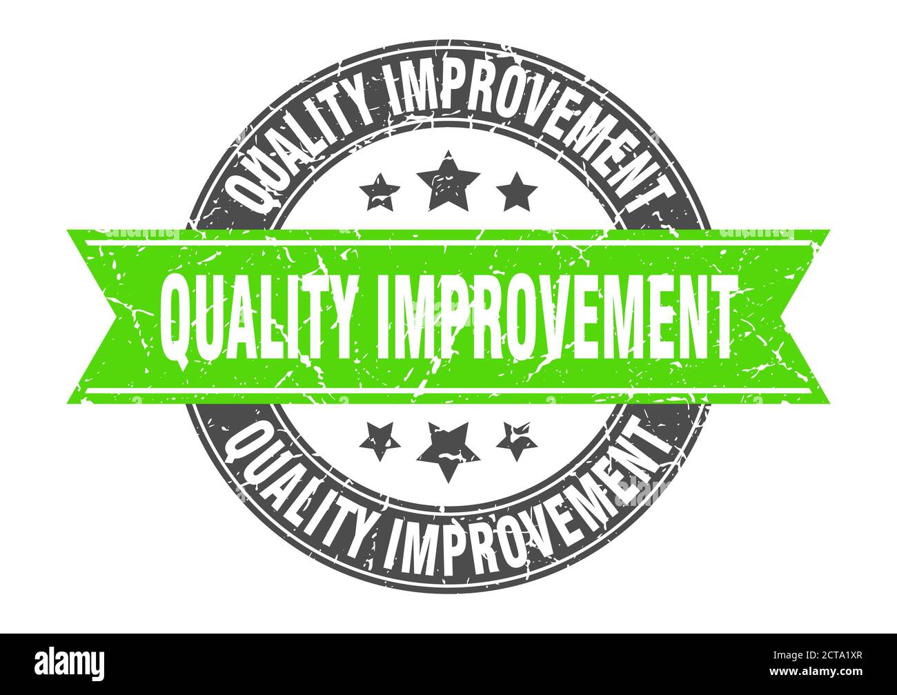 quality improvement round stamp with ribbon. sign. label Stock Vector ...