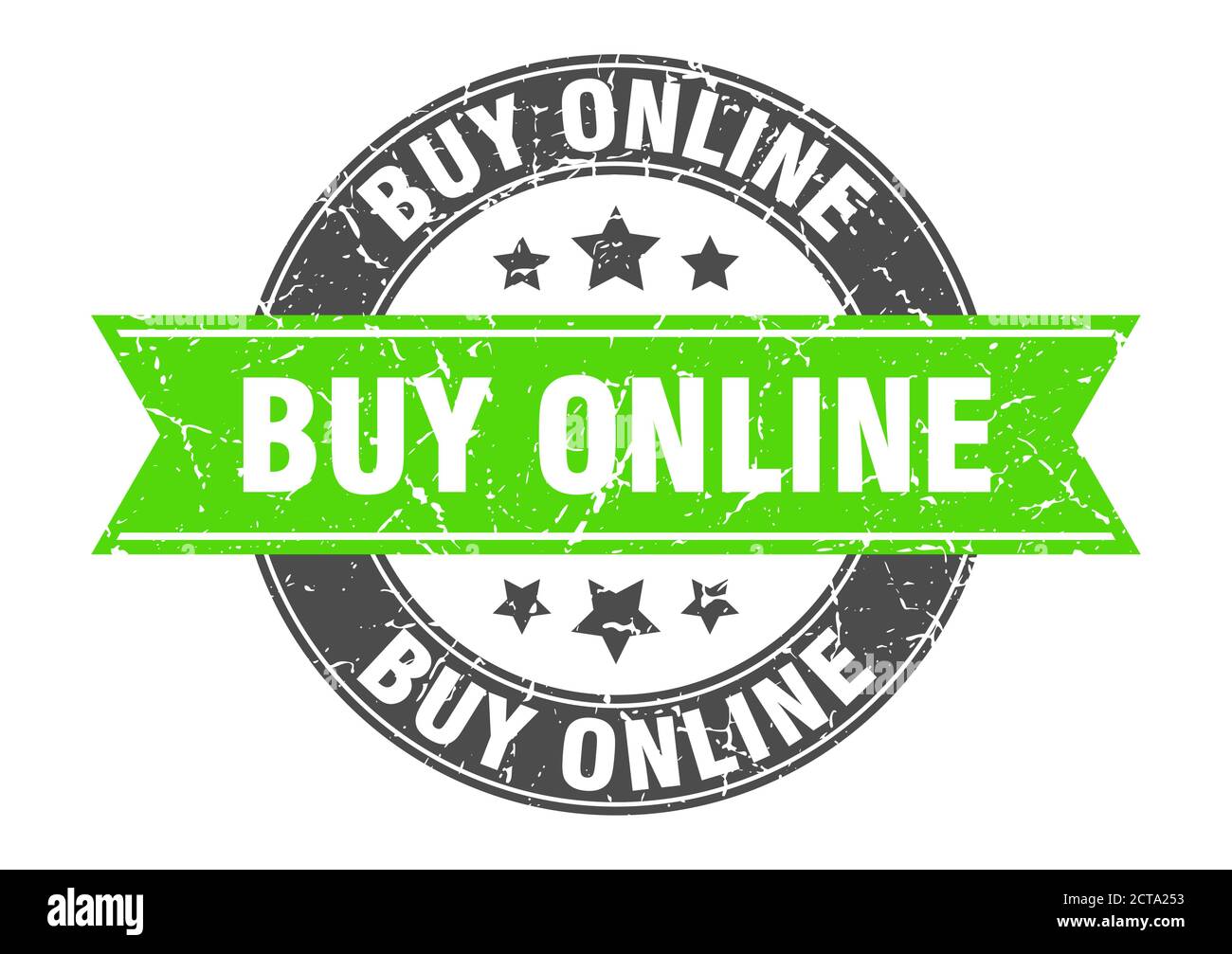 buy online round stamp with ribbon. sign. label Stock Vector Image ...