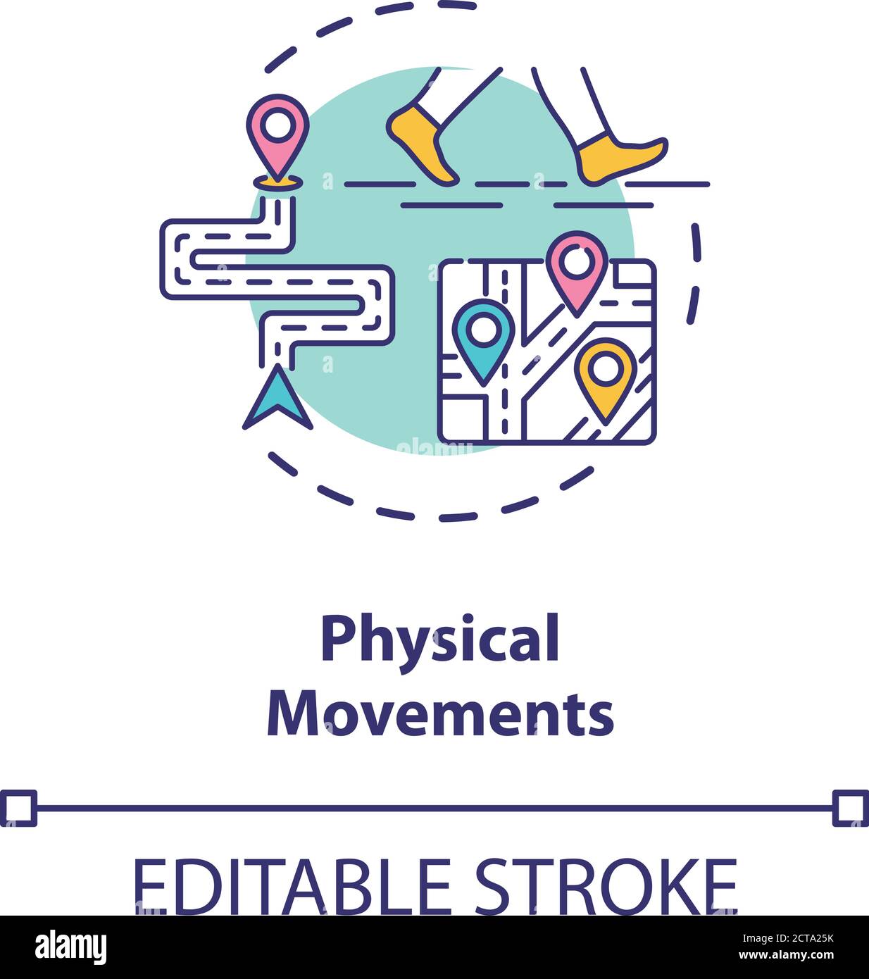 Physical movements concept icon Stock Vector Image & Art - Alamy