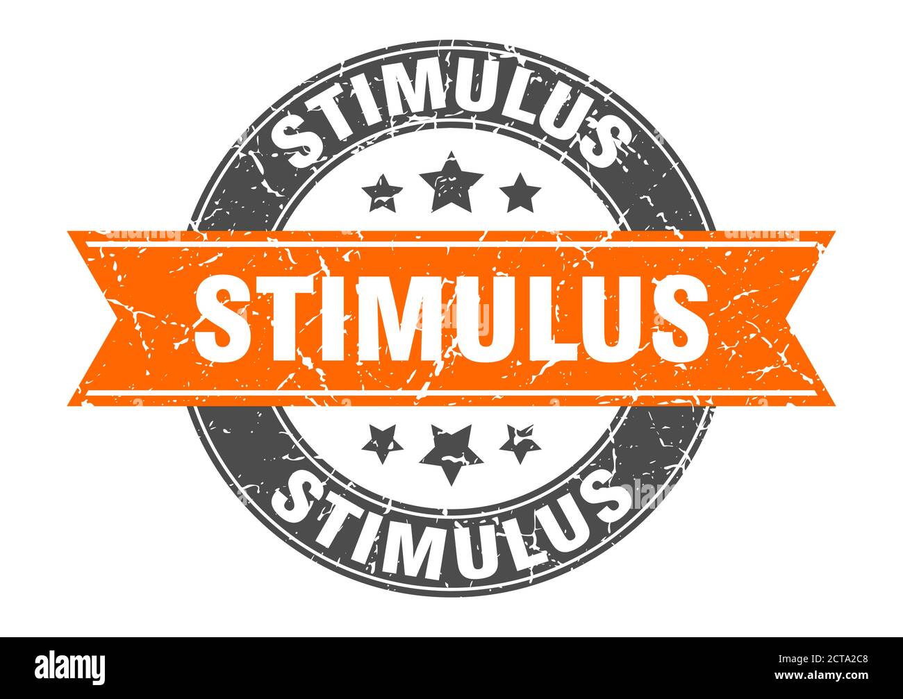 stimulus round stamp with ribbon. sign. label Stock Vector Image & Art ...