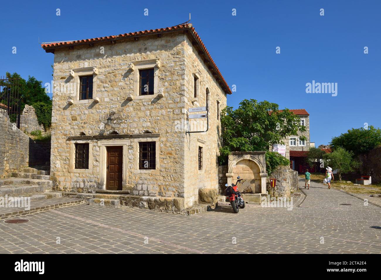 Montenegro, Crna Gora, square in the old town of Ulcinj Stock Photo - Alamy