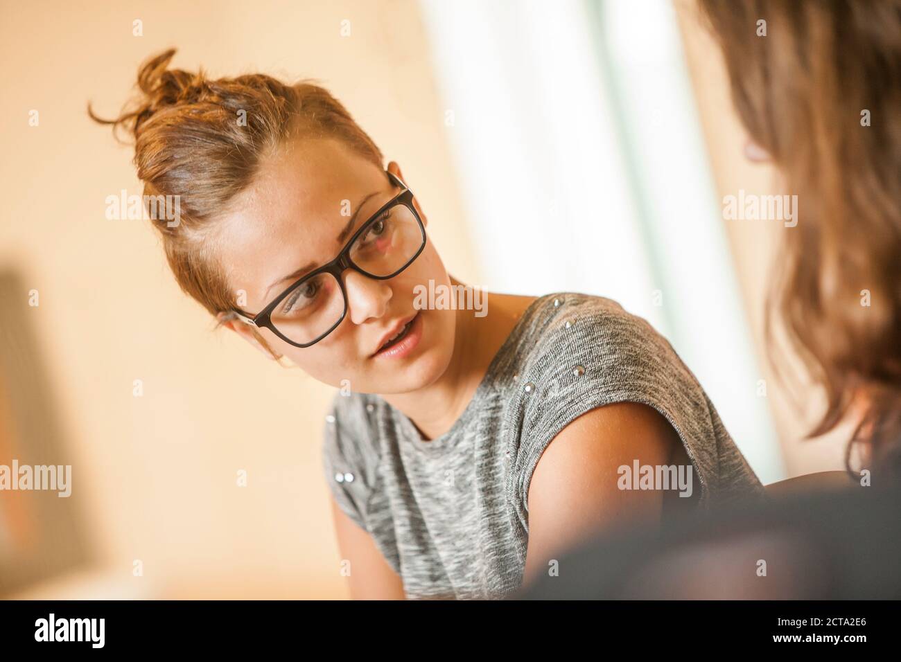 Austria, Students in class Stock Photo - Alamy