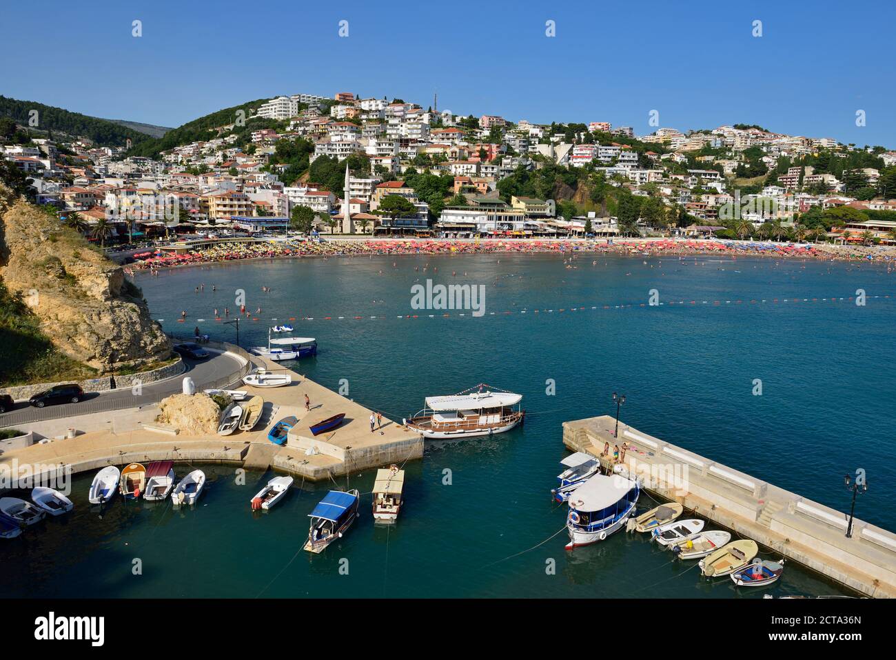 Montenegro, Beach of Ulcinj Stock Photo - Alamy