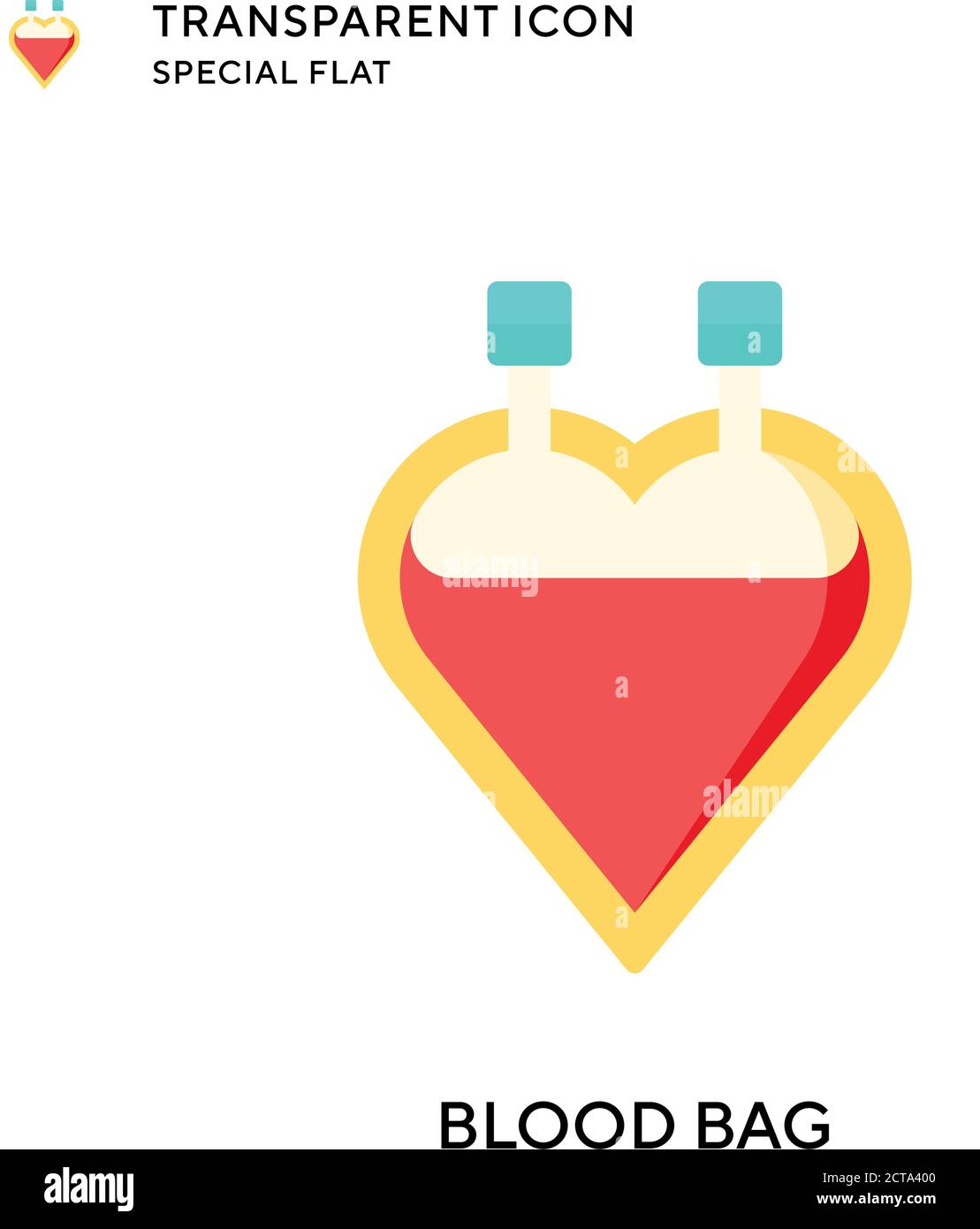 Blood bag vector icon. Flat style illustration. EPS 10 vector Stock ...
