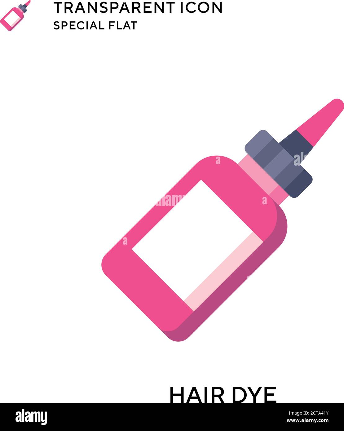 Hair dye vector icon. Flat style illustration. EPS 10 vector Stock ...