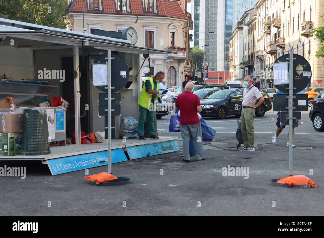 Recycling recycle bins italy hi-res stock photography and images - Alamy