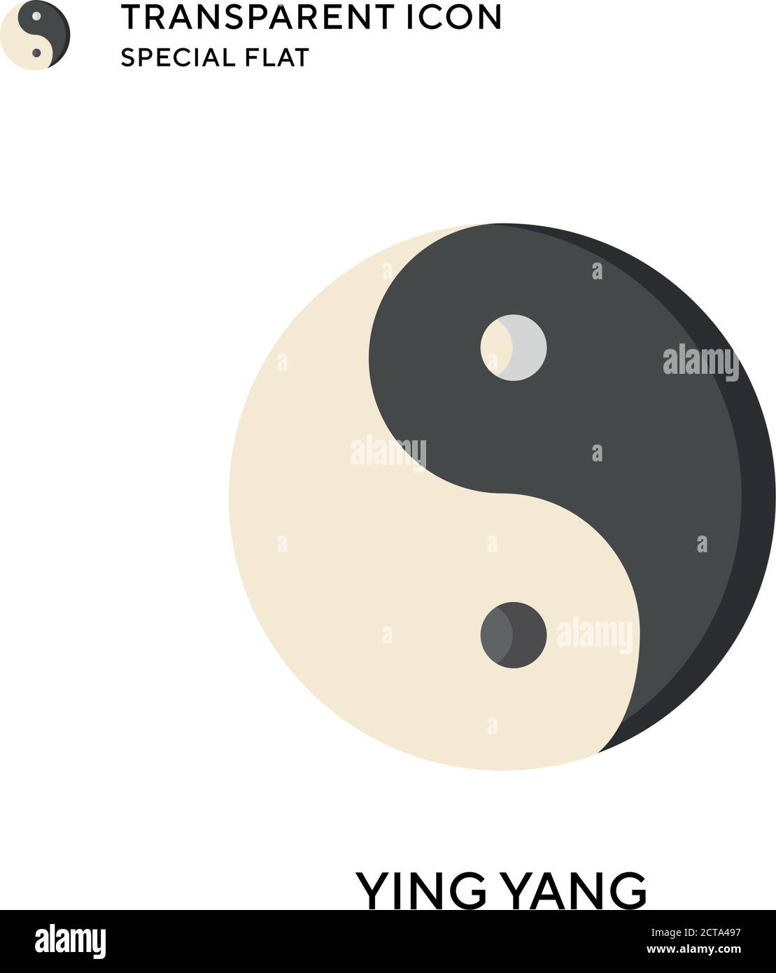 Ying yang vector icon. Flat style illustration. EPS 10 vector Stock ...