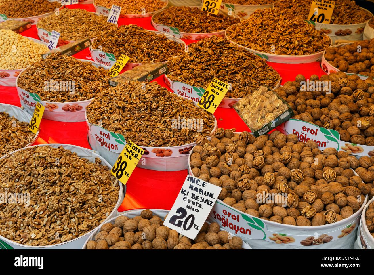 Turkey, Marmara Region, Bursa, Walnuts at the bazaar Stock Photo - Alamy