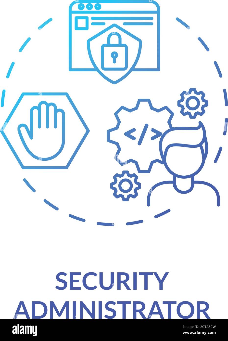 Security administrator concept icon Stock Vector Image & Art - Alamy