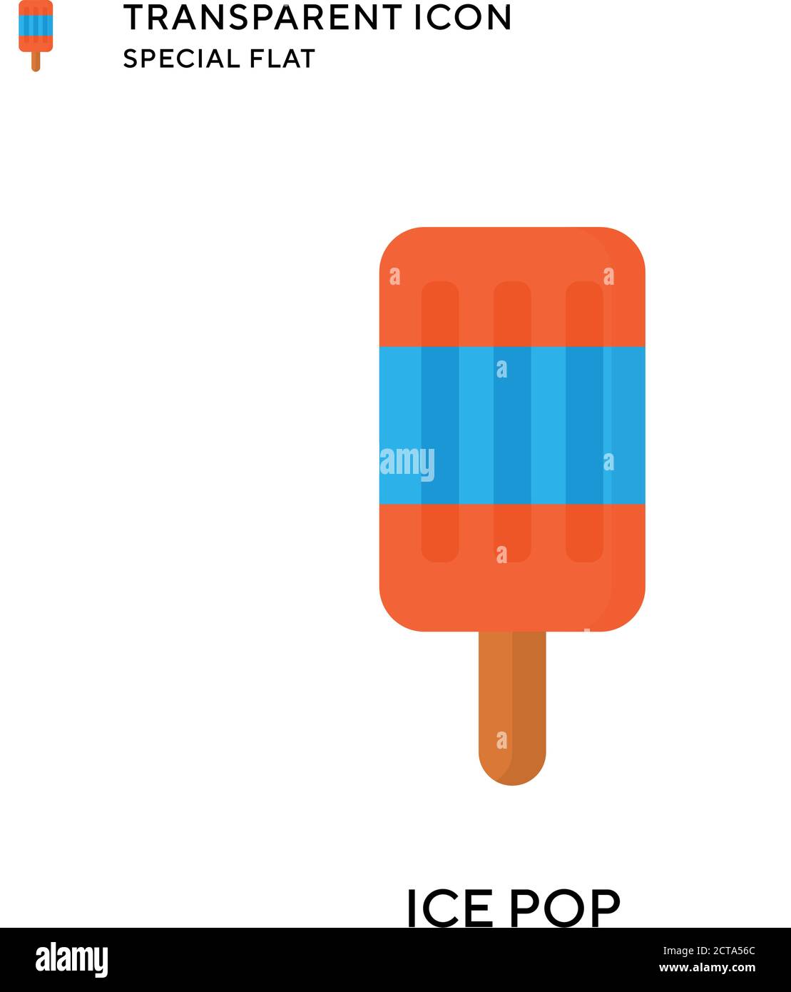Refreshing orange flavored ice pop Stock Vector Images - Alamy
