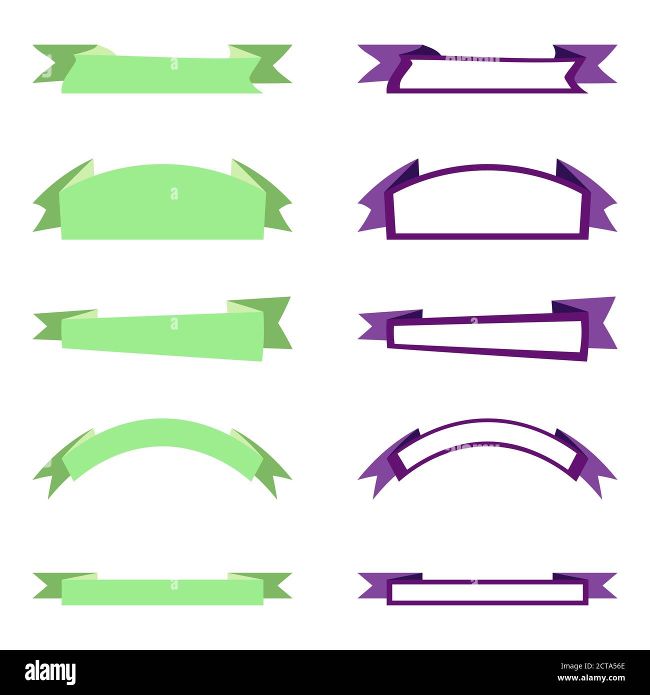 Set of business and design ribbon banners. Label collection templates ...