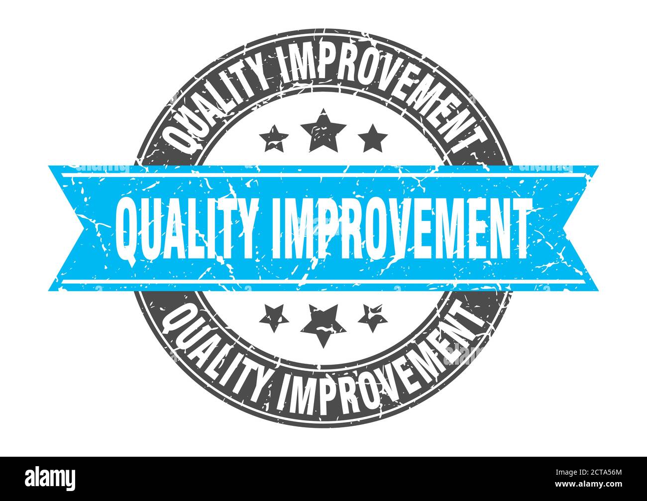 quality improvement round stamp with ribbon. sign. label Stock Vector ...