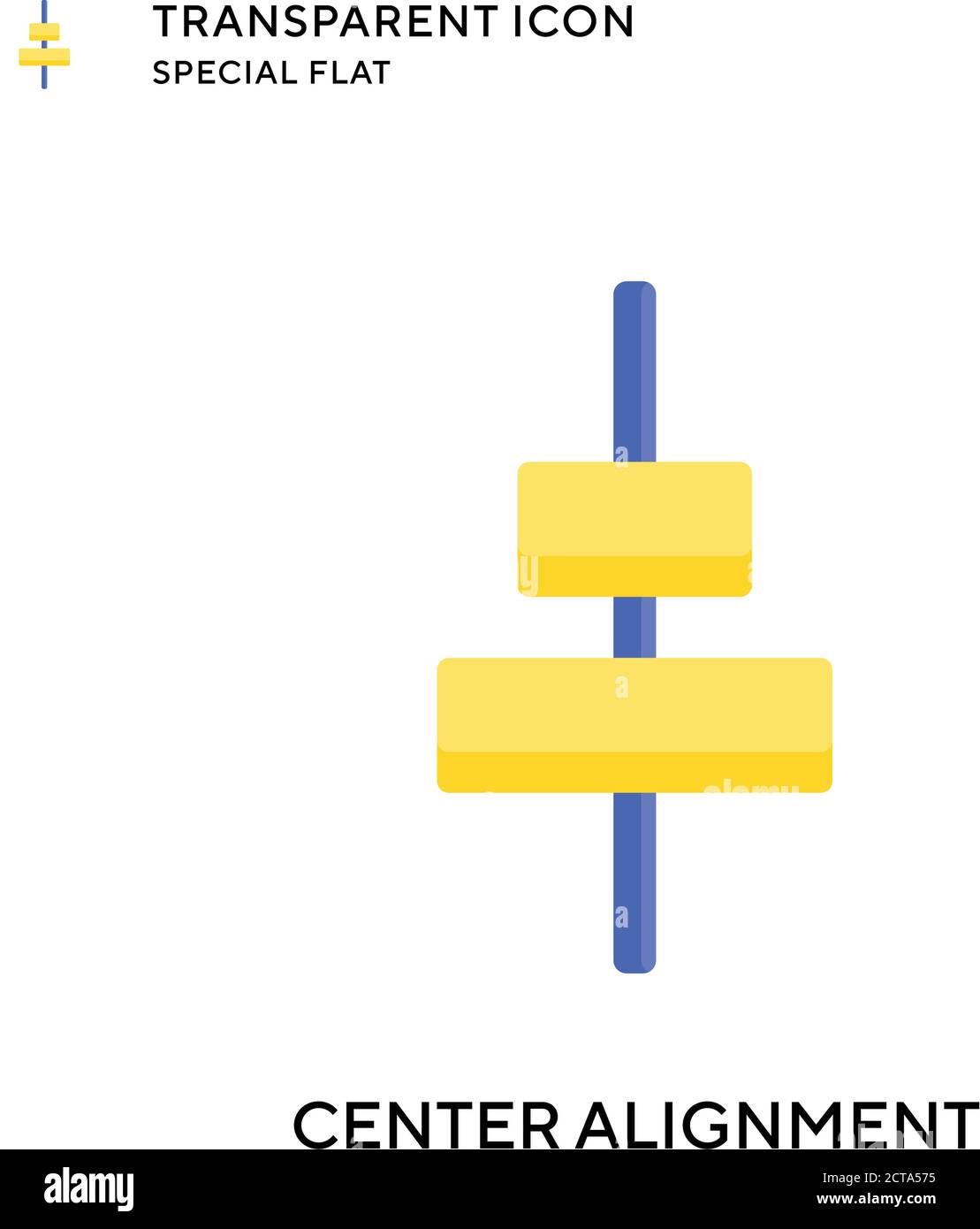 Center alignment vector icon. Flat style illustration. EPS 10 vector ...