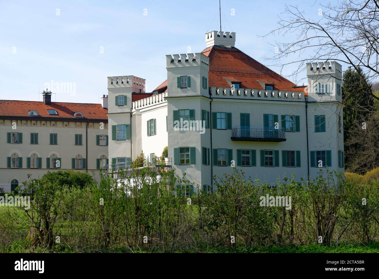 Germany, Bavaria, Upper Bavaria, Poecking, Possenhofen Castle Stock ...