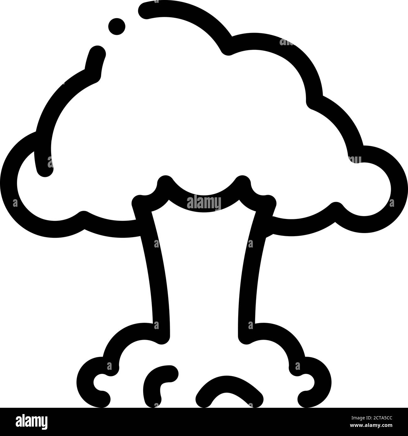 explosion cloud icon vector outline symbol illustration Stock Vector ...
