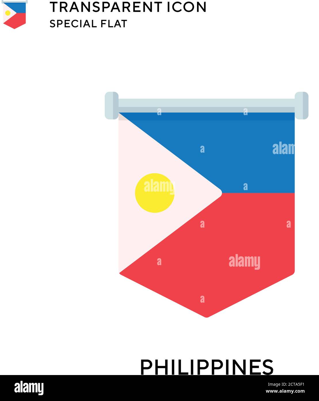 Philippines vector icon. Flat style illustration. EPS 10 vector Stock ...