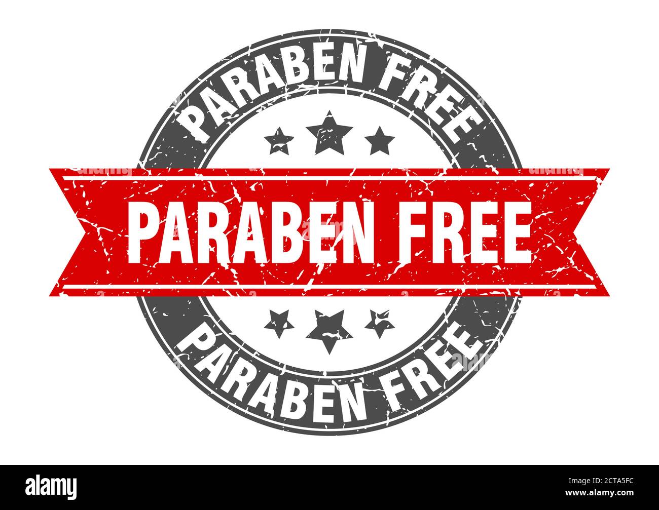 paraben free round stamp with ribbon. sign. label Stock Vector Image ...